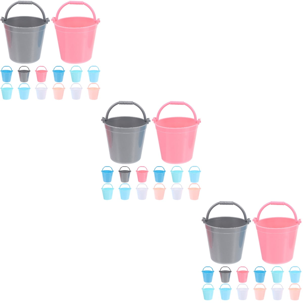 42 Pcs Small Bucket Models Decor Simulation Bucket Model Kids Buckets ...