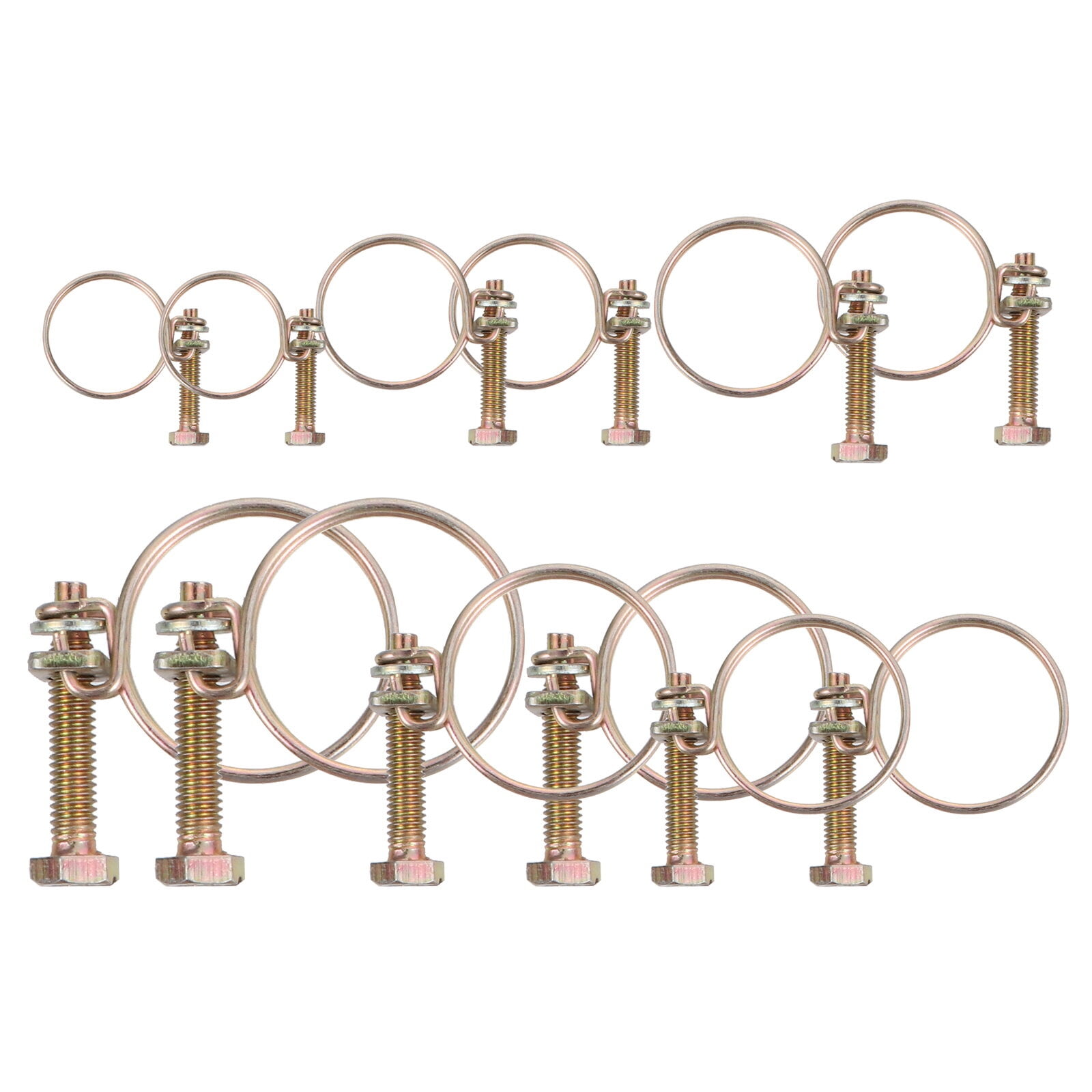42 Pcs Stainless Wire Tube Clip Clamps Bolt with Screws Bolts Locking ...