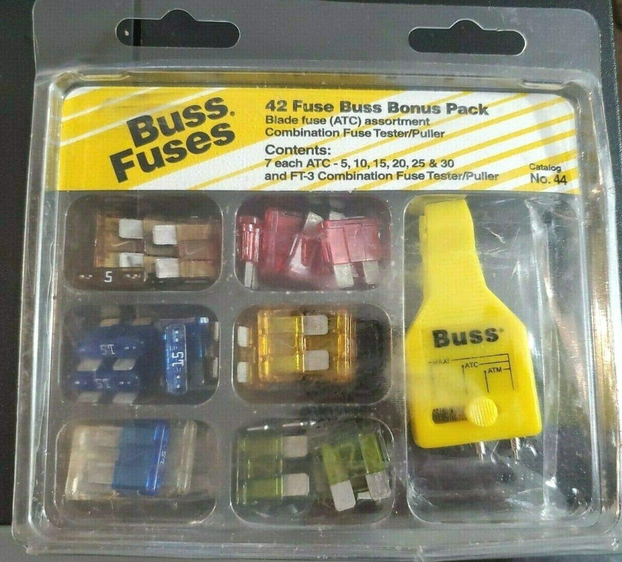 42 Piece Buss ATC Blade Fuses Pack - Walmart.com