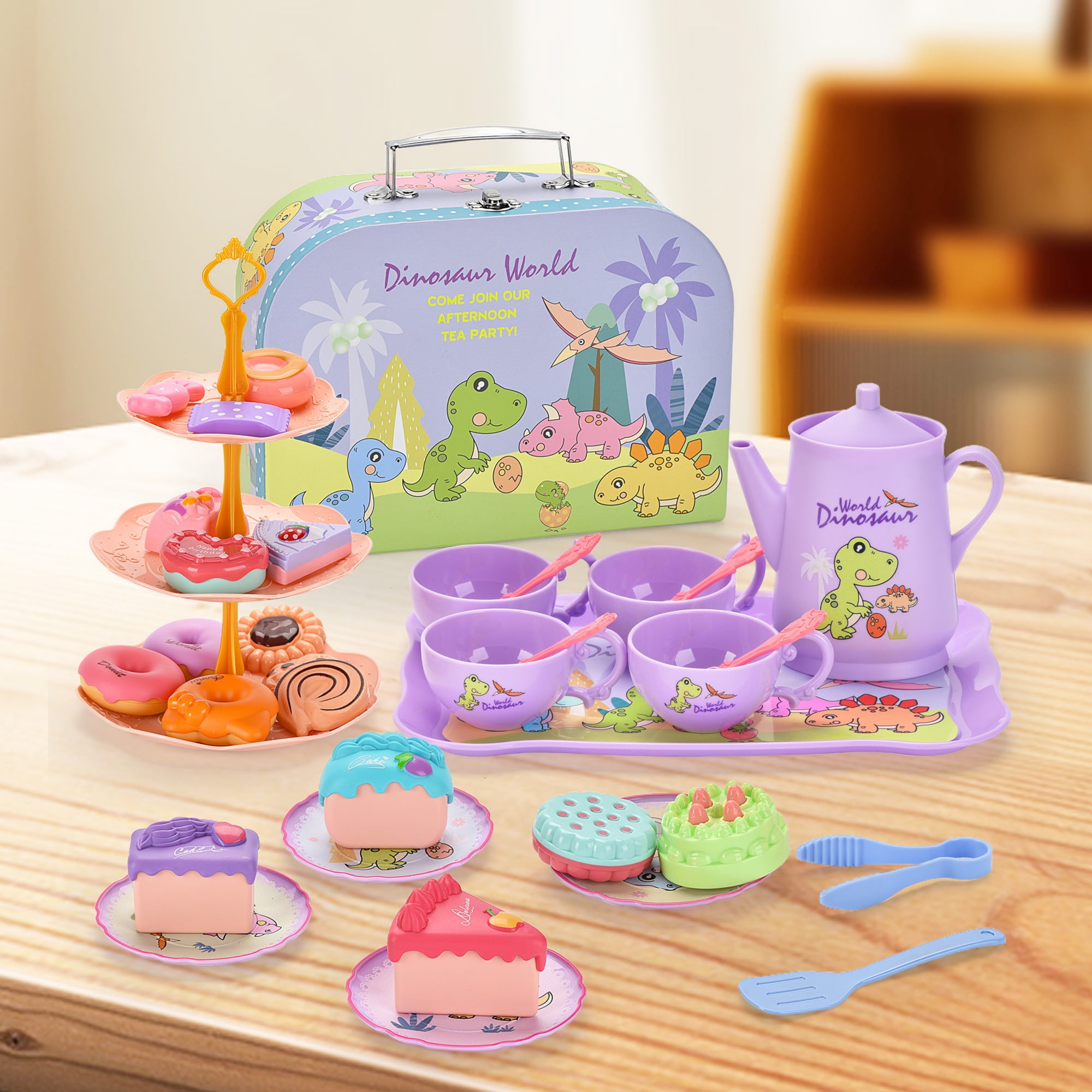 42-Piece Princess Afternoon Tea Party Set with Realistic Desserts ...