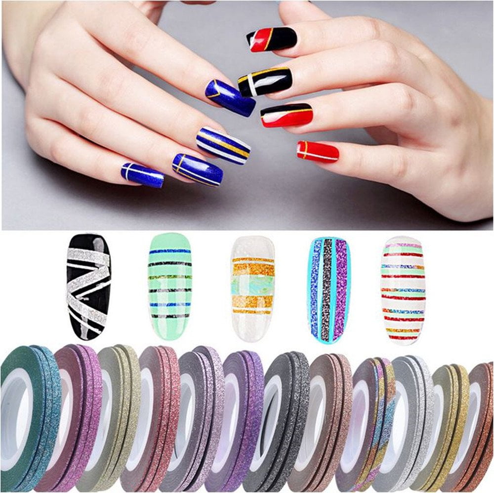 42 Pieces Nail Art Striping Tape Line Decoration， Matte texture ...