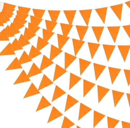 42 Pieces Thanksgiving Fall Party Decorations Orange Pennant Banner ...