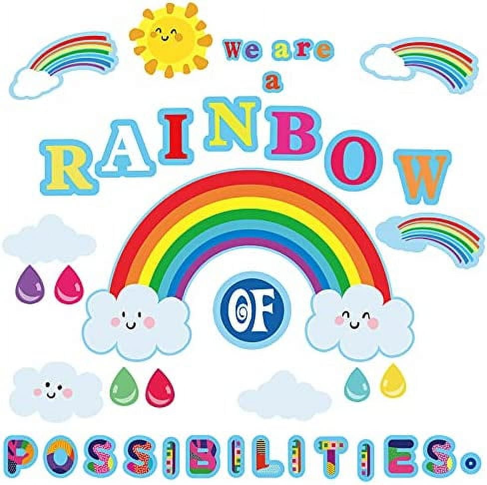 42 Pieces We are A Rainbow of Possibilities Bulletin Board Set Sunshine ...