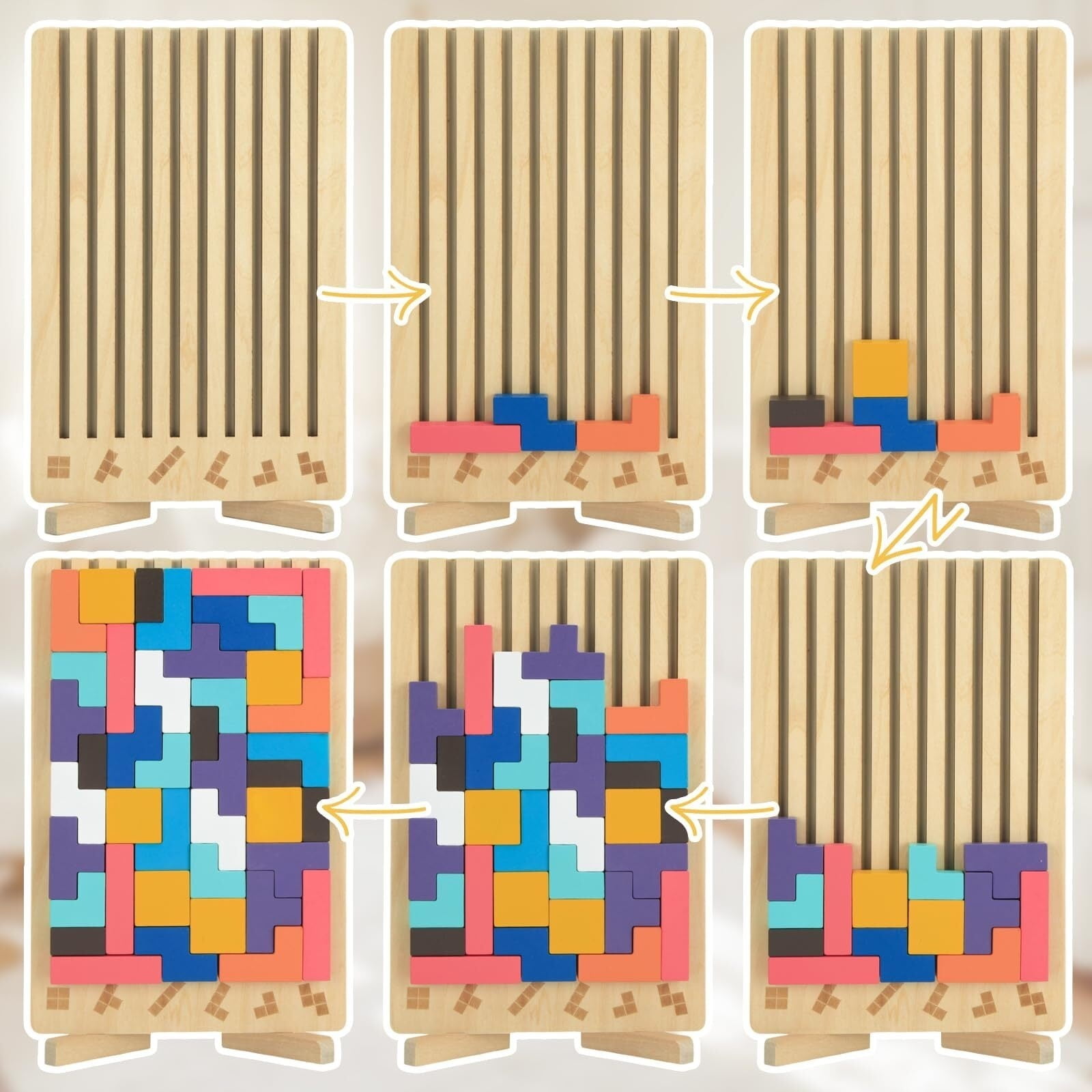42 Pieces Wooden 3D Puzzles - Walmart.com