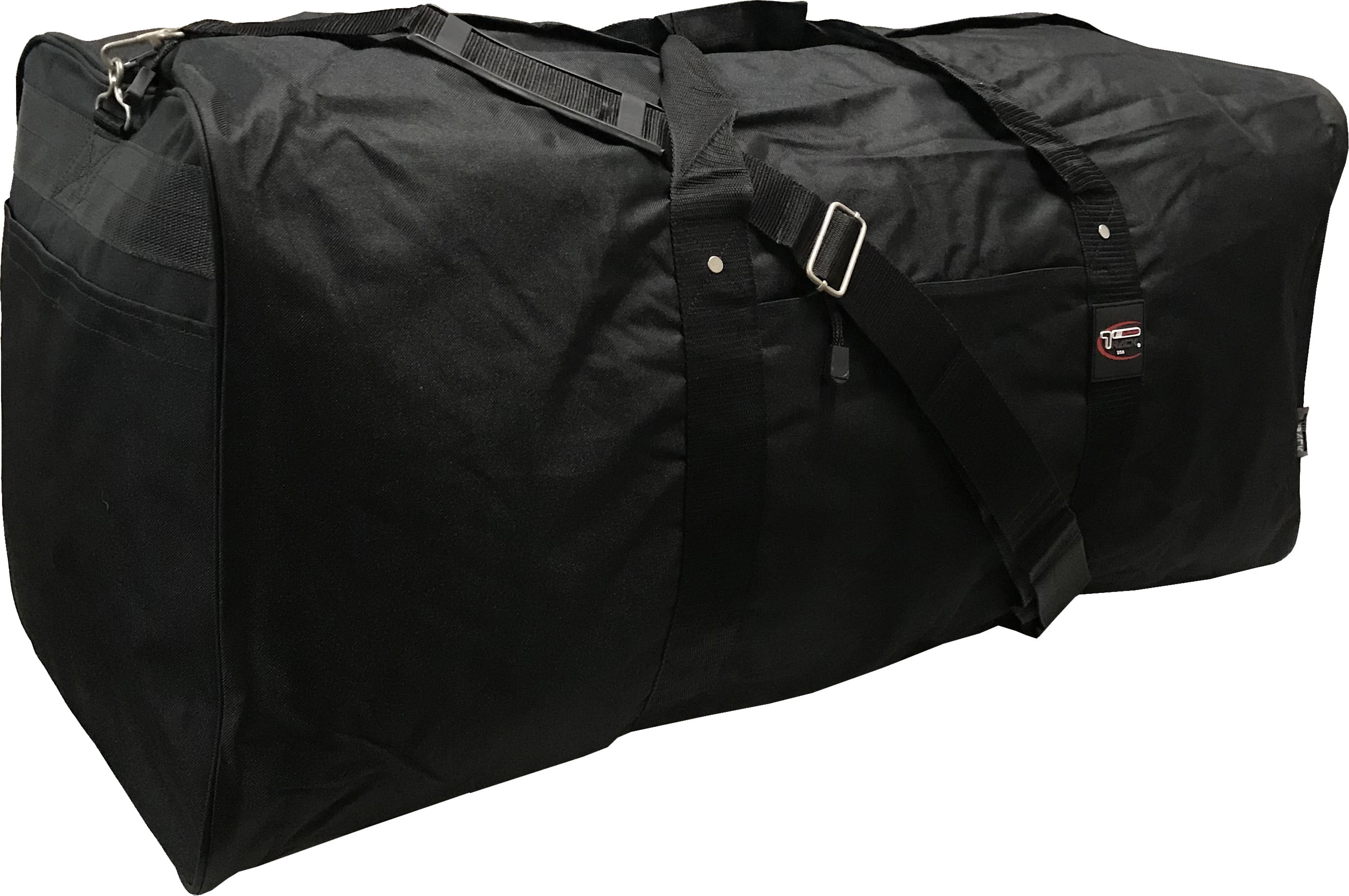 "42"" Black Polyester Jumbo Duffel Bag, Large Weekender Overnight ...