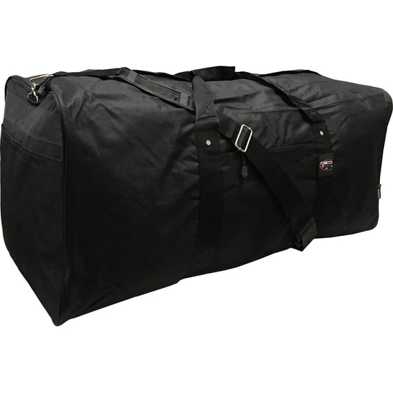 "42"" Black Polyester Jumbo Duffel Bag, Large Weekender Overnight ...