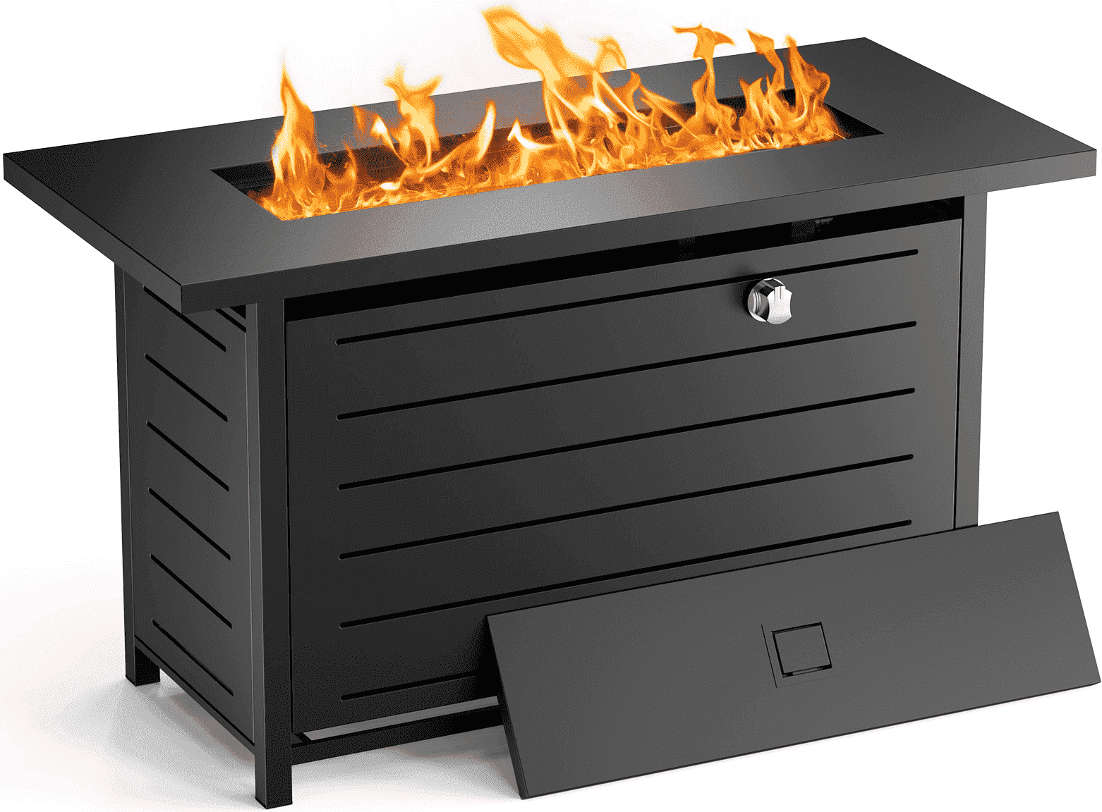 42" Rectangular Gas Fire Pit Table, 60,000 BTU Propane Fire Pits for ...