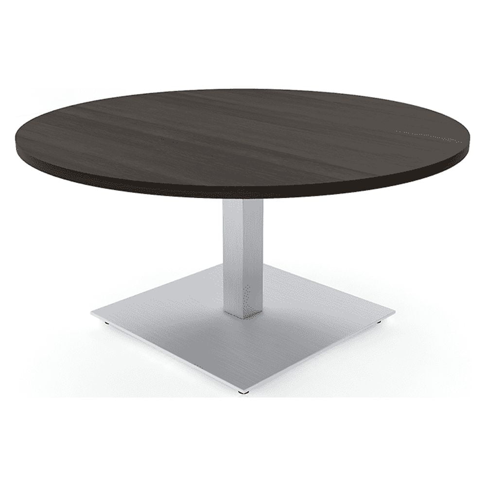 42" Round Coffee Table For Office With Square Metal Base - Walmart.com