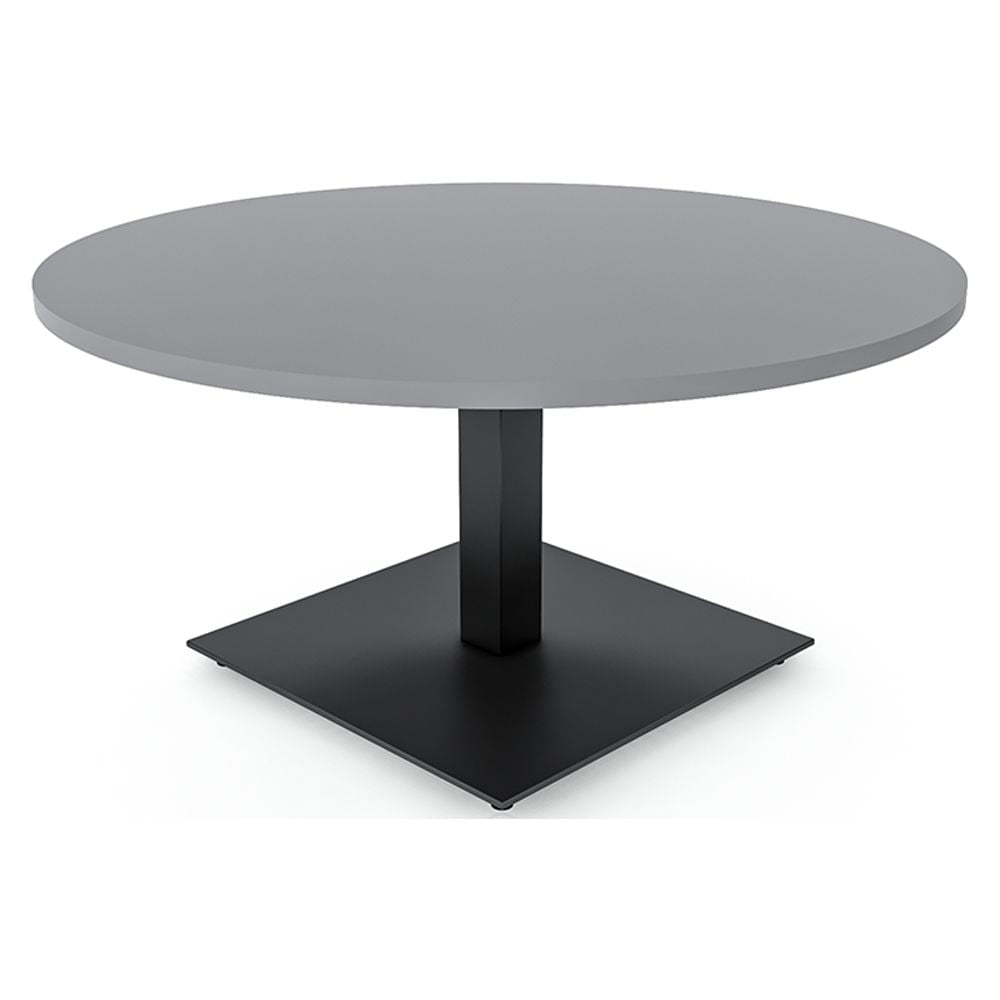 42" Round Coffee Table For Office With Square Metal Base - Walmart.com