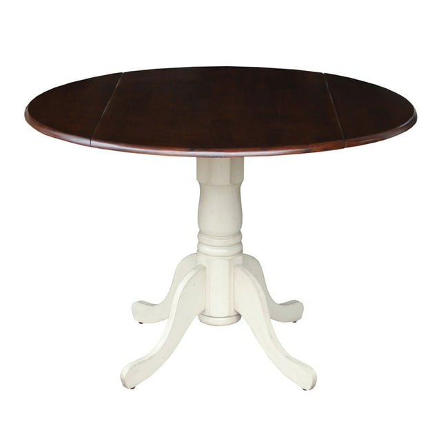 42" Round Dual Drop Leaf Ped Table - Walmart.com