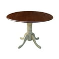 42" Round Dual Drop Leaf Ped Table - Walmart.com