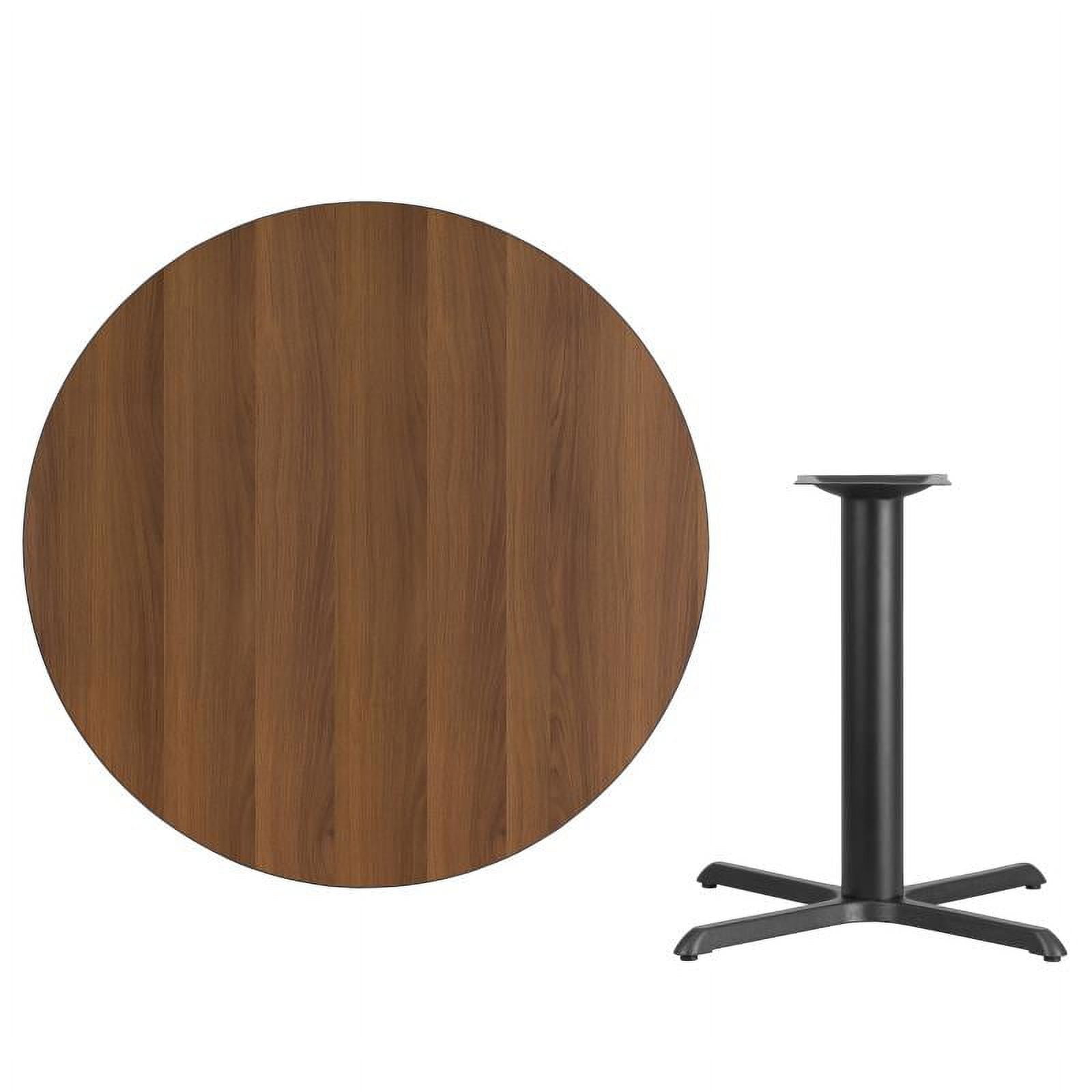 42" Round Mahogany Laminate Table Top With Table Height X Base - Table ...