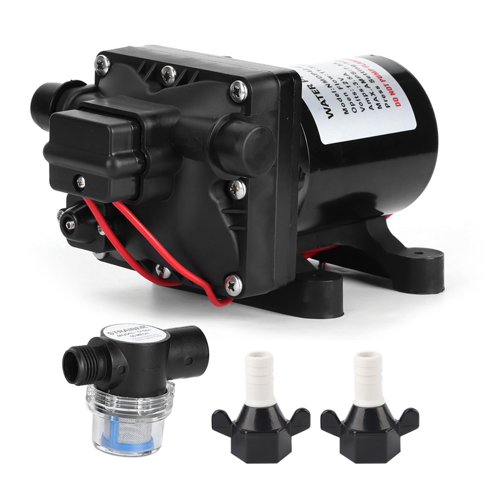 42-Series Diaphragm Pump 12V DC 3.0GPM 55PSI Self Priming with Internal ...