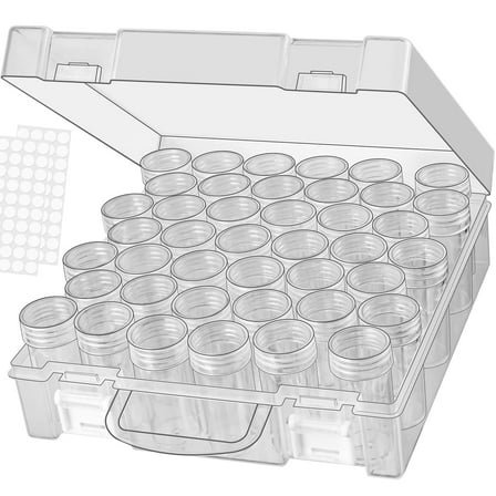 Diamond Painting Storage Containers, 2pcs 28 Grids Clear Diamond ...