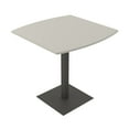42" Small Arc Rectangle Bistro Height Table Square Metal Base Bar Table ...
