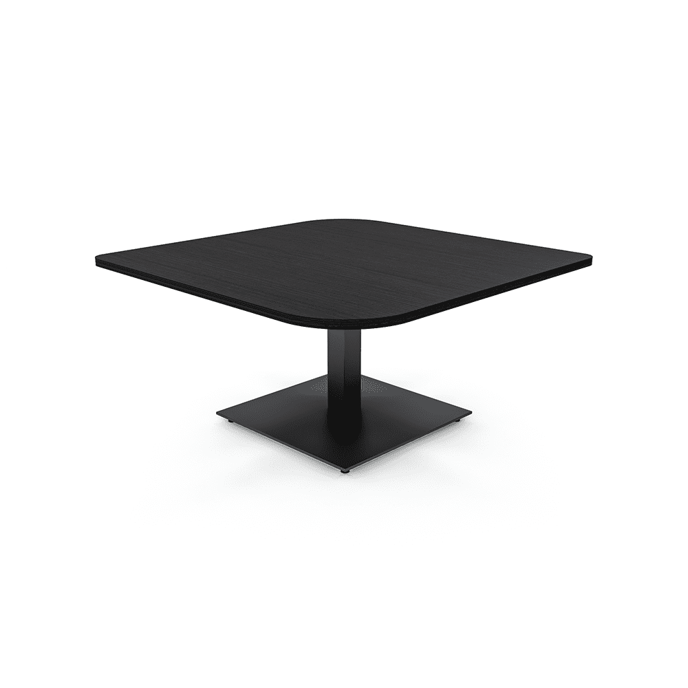 42" Small Duo Shaped Coffee Table With Square Metal Base - Walmart.com
