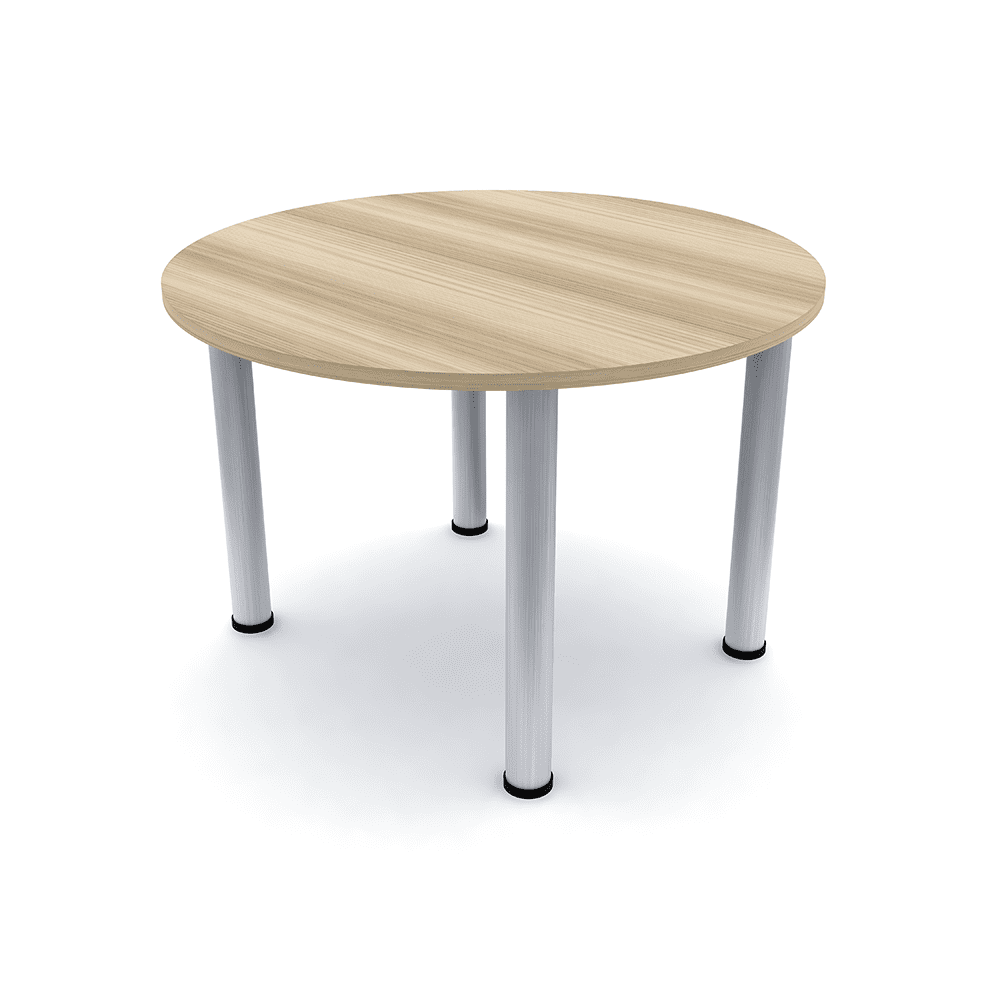 42" Small Round Table Metal Post Legs Conference Room Breakroom ...