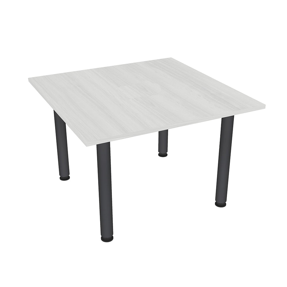 42" Small Square Table Metal Post Legs Conference Room Breakroom ...
