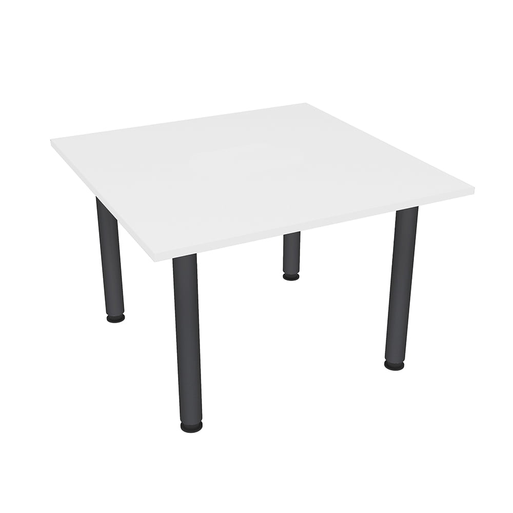 42" Small Square Table Metal Post Legs Conference Room Breakroom ...