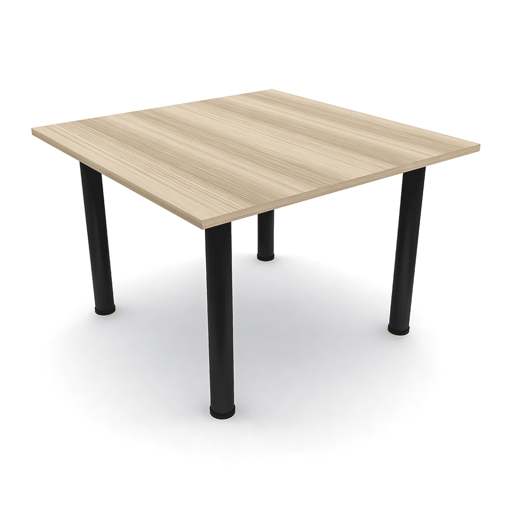 42" Small Square Table Metal Post Legs Conference Room Breakroom ...