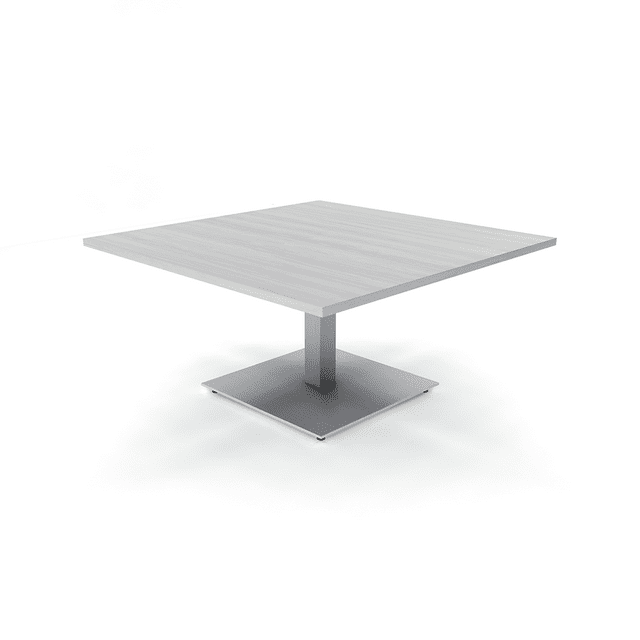 42" Square Coffee Table With Square Metal Base Office Reception Table ...
