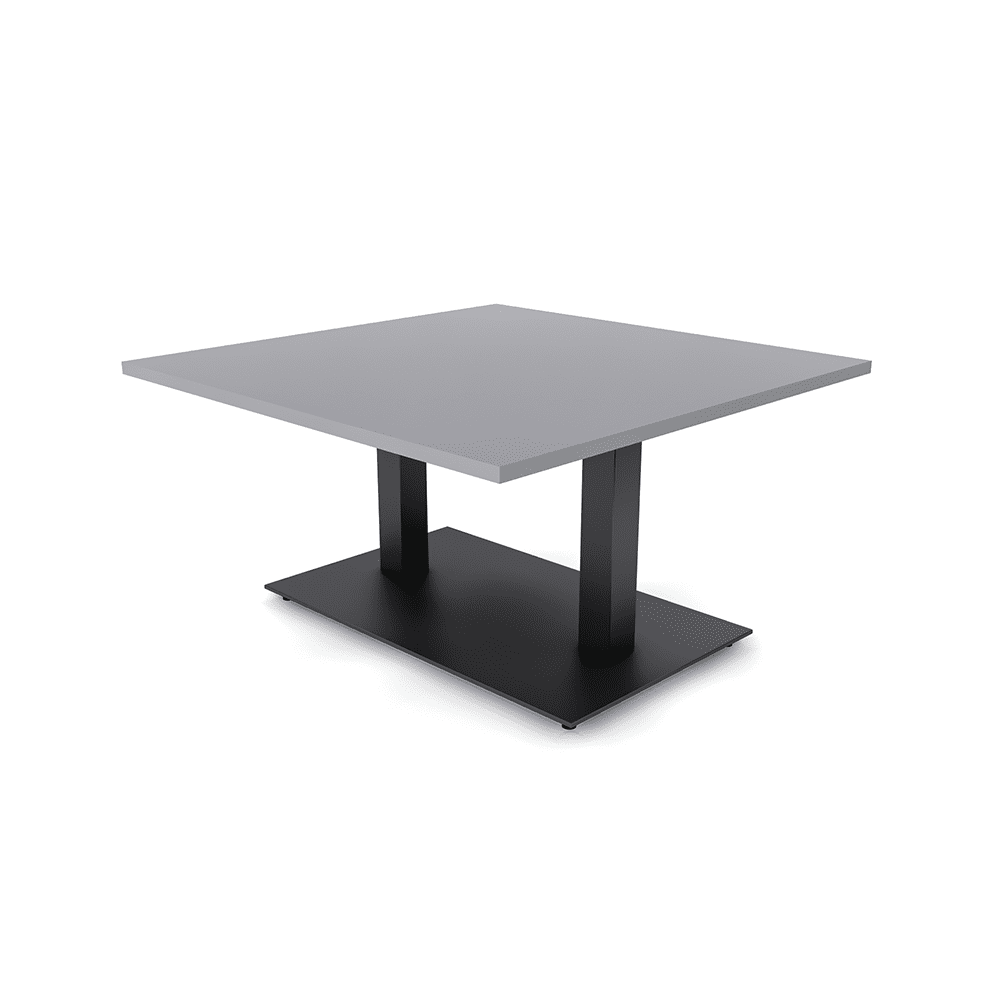 42" Square Shaped Coffee Table Office Reception Table Double Post Base ...