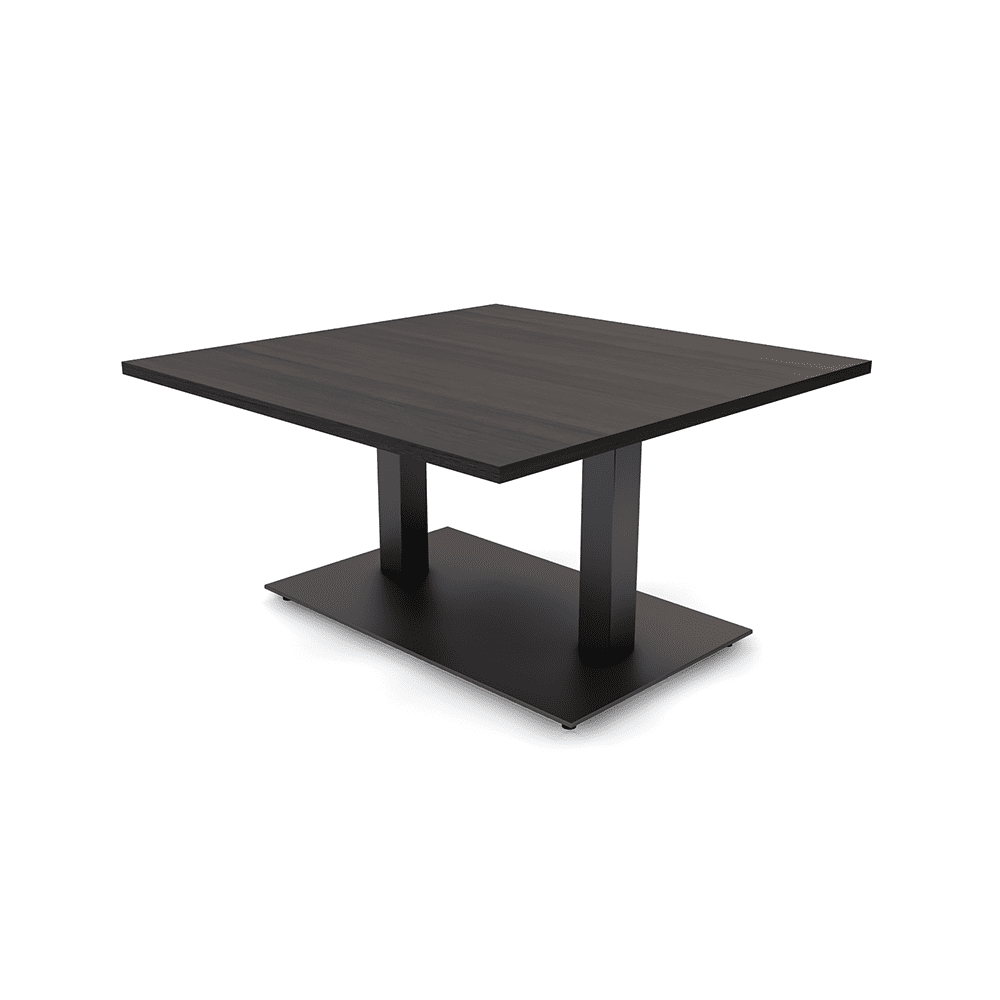 42" Square Shaped Coffee Table Office Reception Table Double Post Base ...
