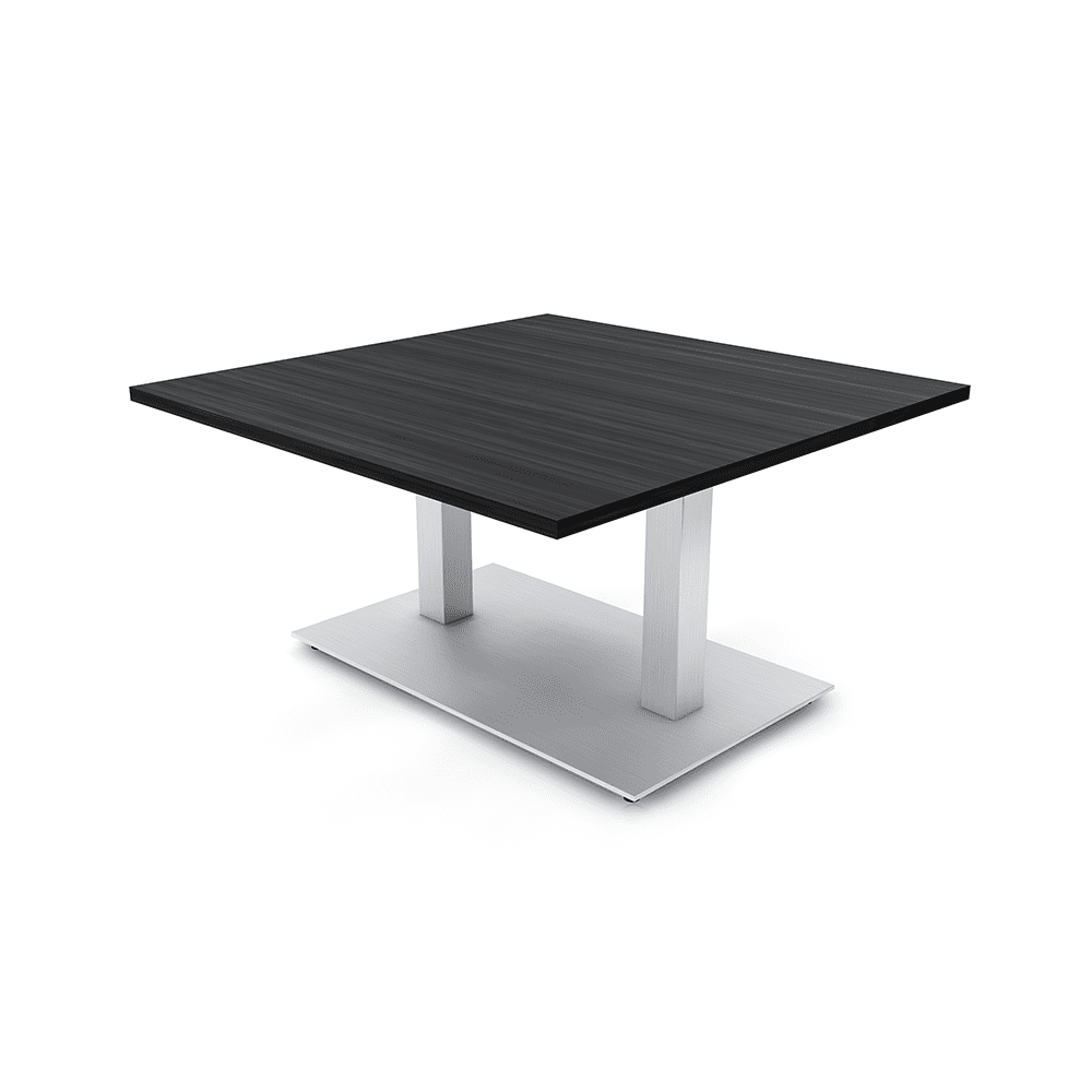 42" Square Shaped Coffee Table Office Reception Table Double Post Base ...