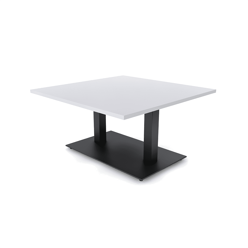 42" Square Shaped Coffee Table Office Reception Table Double Post Base ...