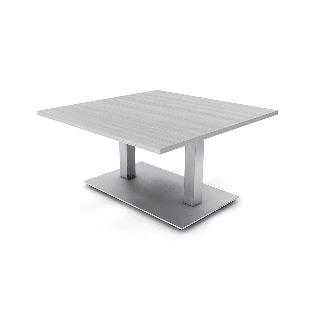 42" Square Shaped Coffee Table Office Reception Table Double Post Base ...