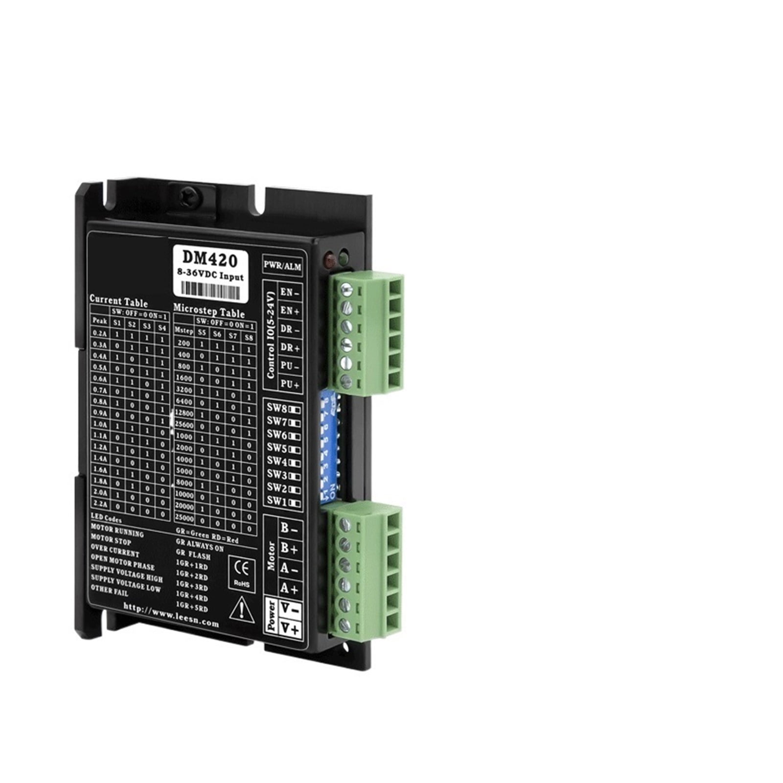 42 Stepper Motor Driver DM420 Current Subdivision Driver DC 8-36V ...