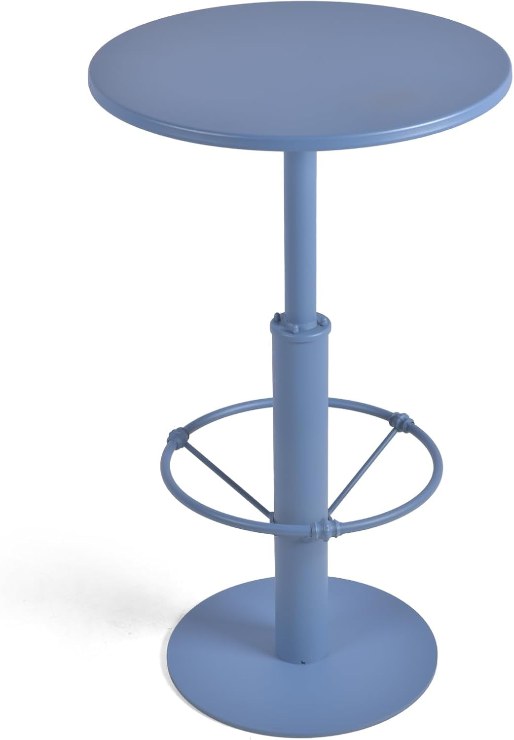42" Tall Modern Bar Table-23.6" Dia Round Metal Top Bar Height ...