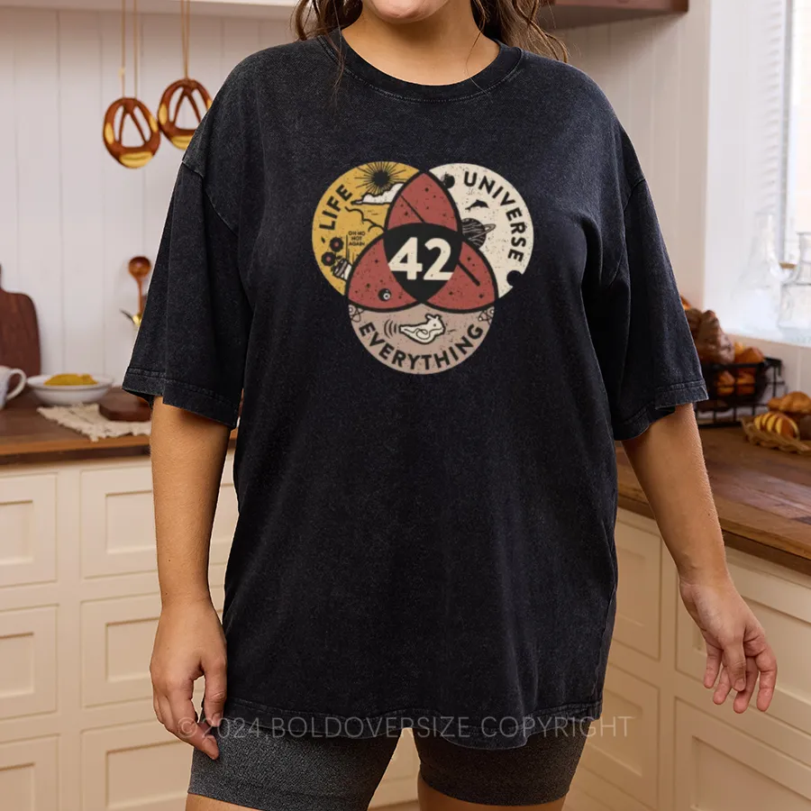 42 The Answer To Life The Universe And Everything Essential Washed T ...