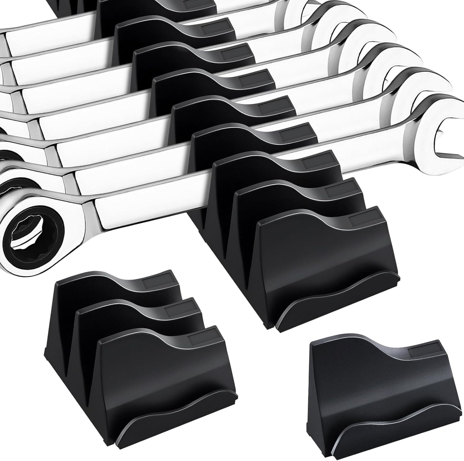 42-Tool Magnetic Wrench Organizer, Customizable Wrench Organizer Set ...