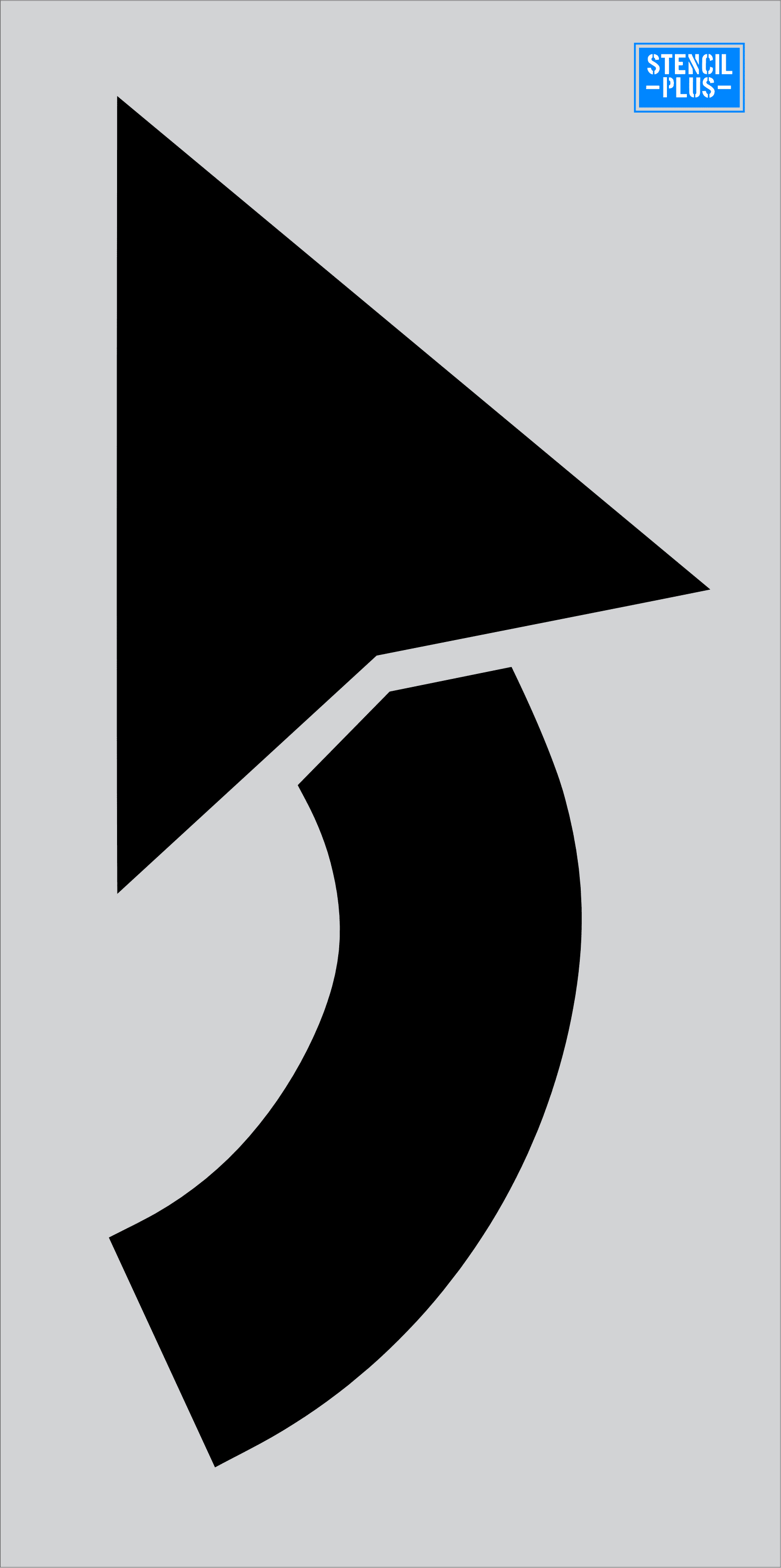 42" Turn Arrow Parking Lot Pavement Marking Stencil Thickness: .100 ...