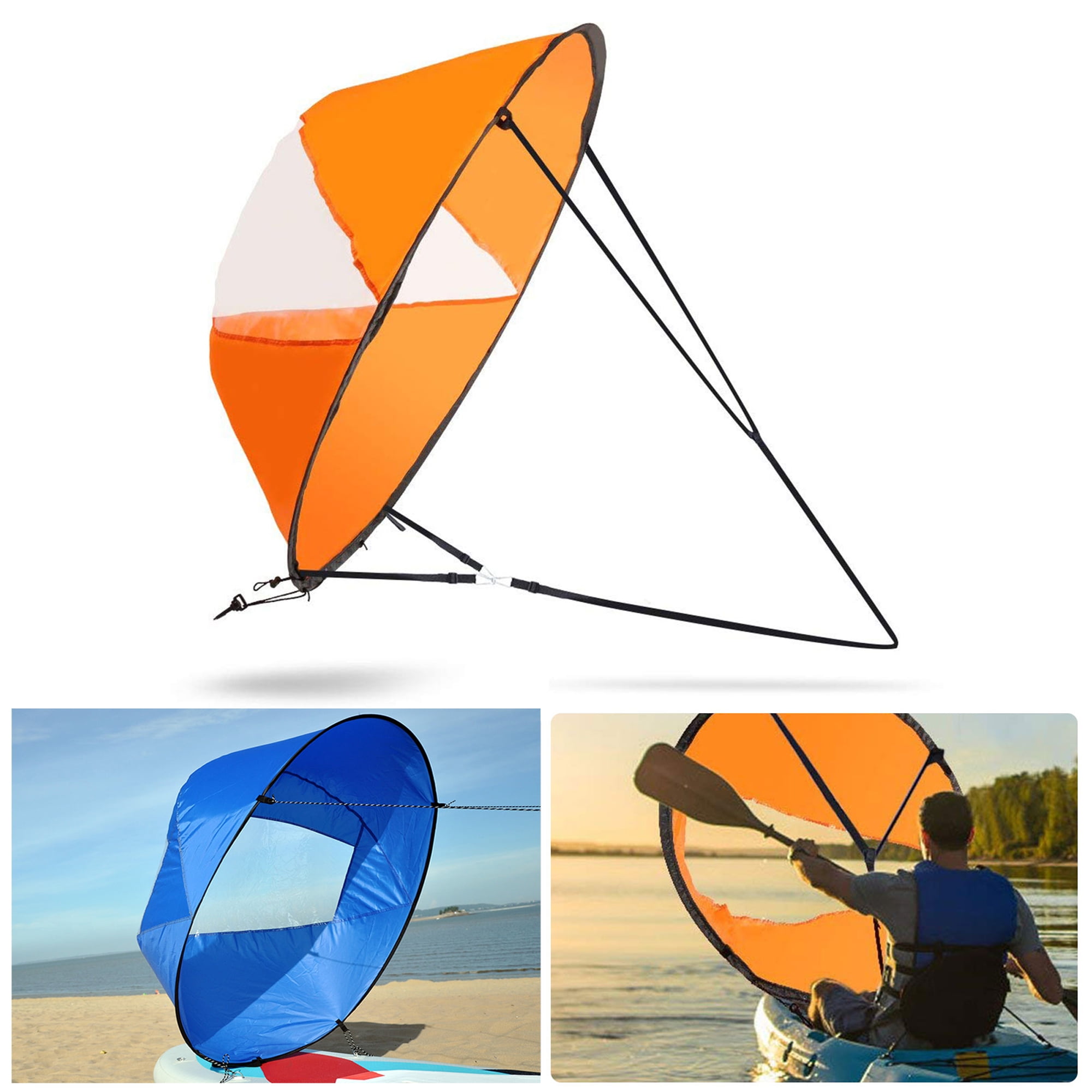 42" Wide View Kayak Boat Wind Sail Portable Foldable Paddle Board ...