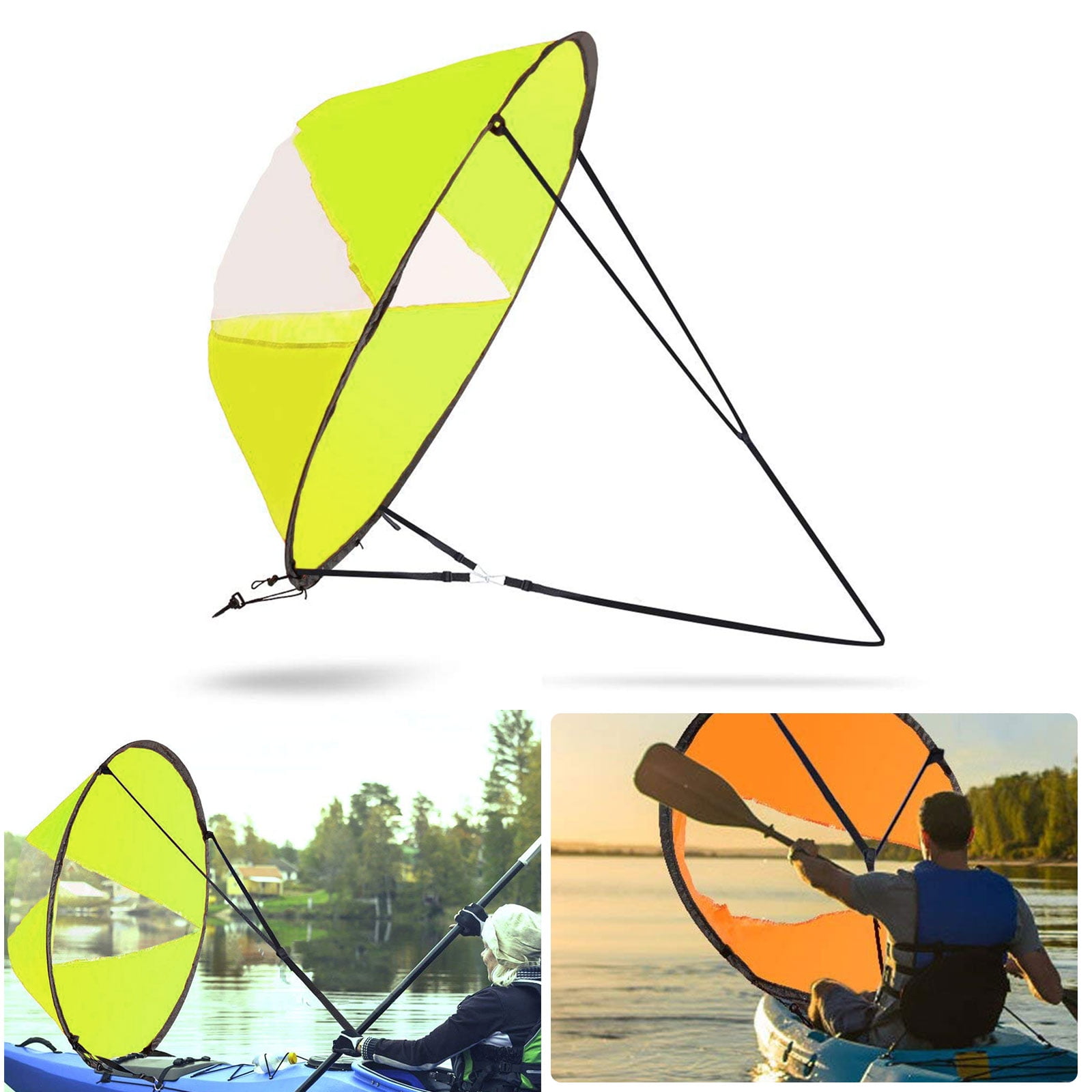 42" Wide View Kayak Boat Wind Sail Portable Foldable Paddle Board ...