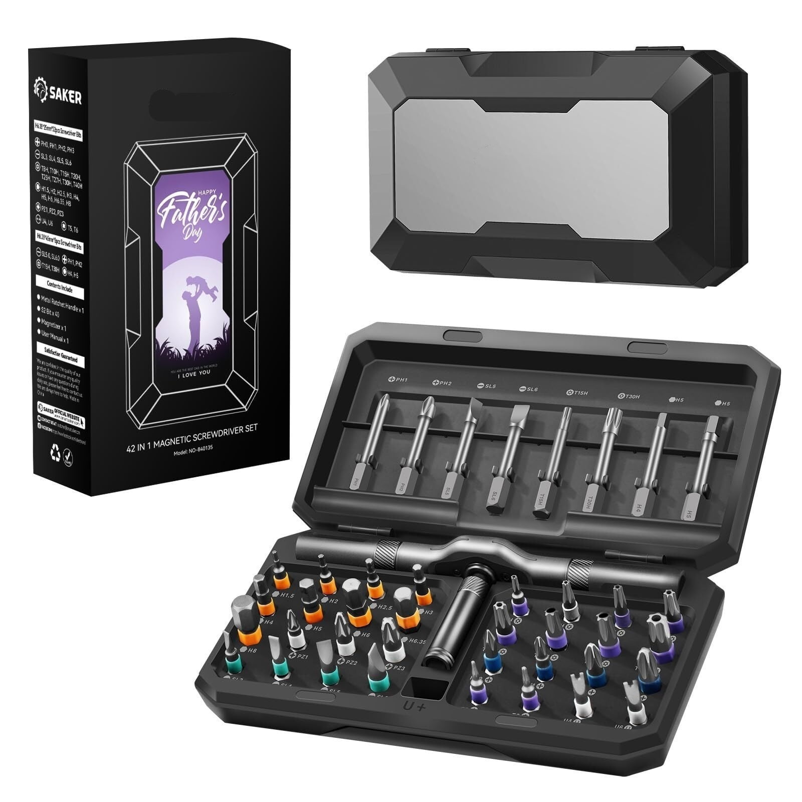 42-in-1 Magnetic Screwdriver Set for Father's Day Gift, Screwdriver Set ...