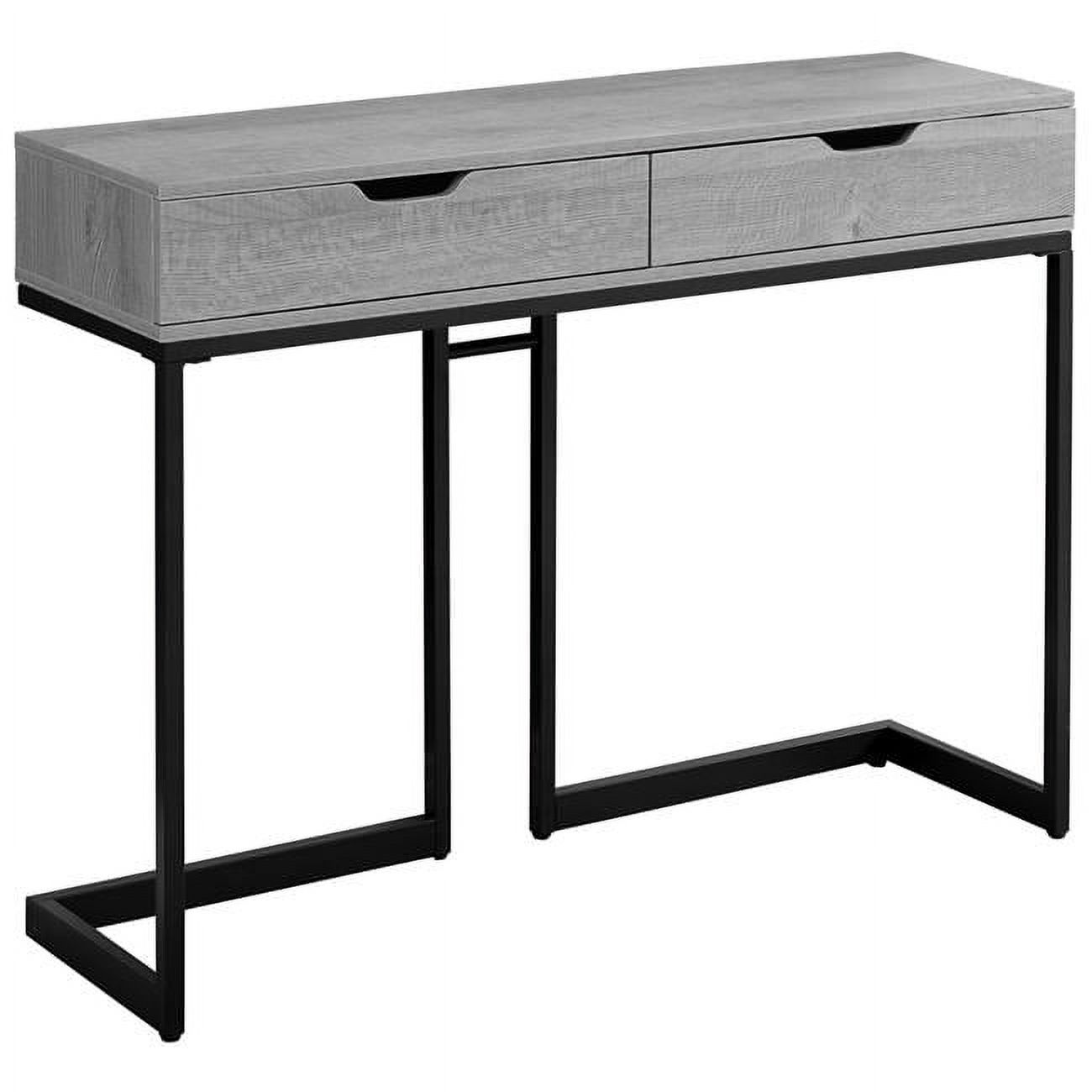 42 in. Grey & Black Metal Hall Console Accent Table - Walmart.com