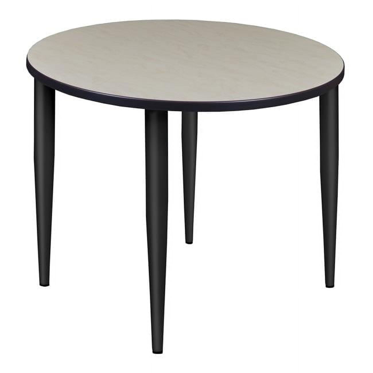 42 in. Kahlo Round Tapered Leg Table, Maple & Black - Walmart.com