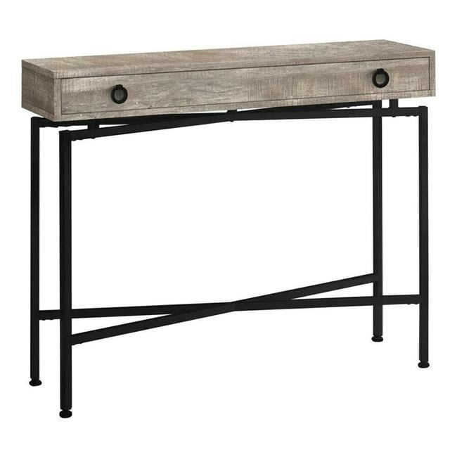 42 in. Taupe Reclaimed Wood & Black Console Accent Table - Walmart.com