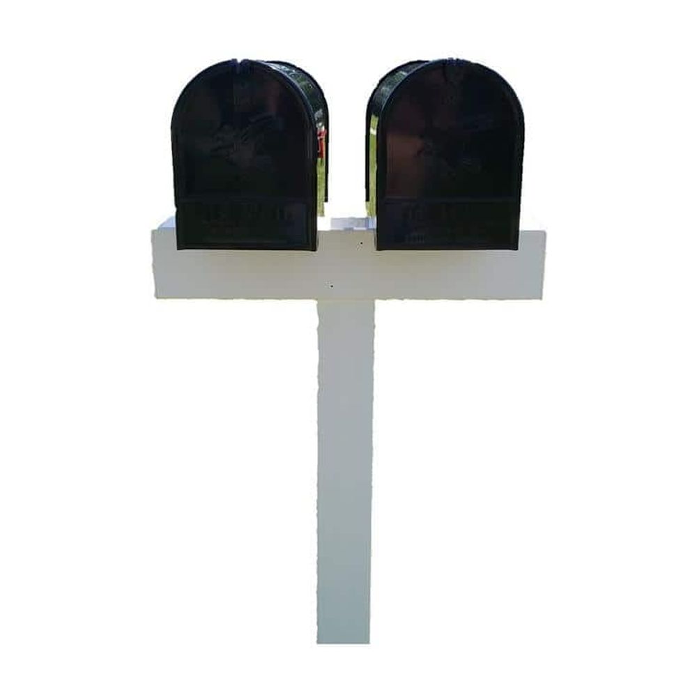 42 in. x 26 in. Vinyl Post Sleeve Mailbox, White - Walmart.com