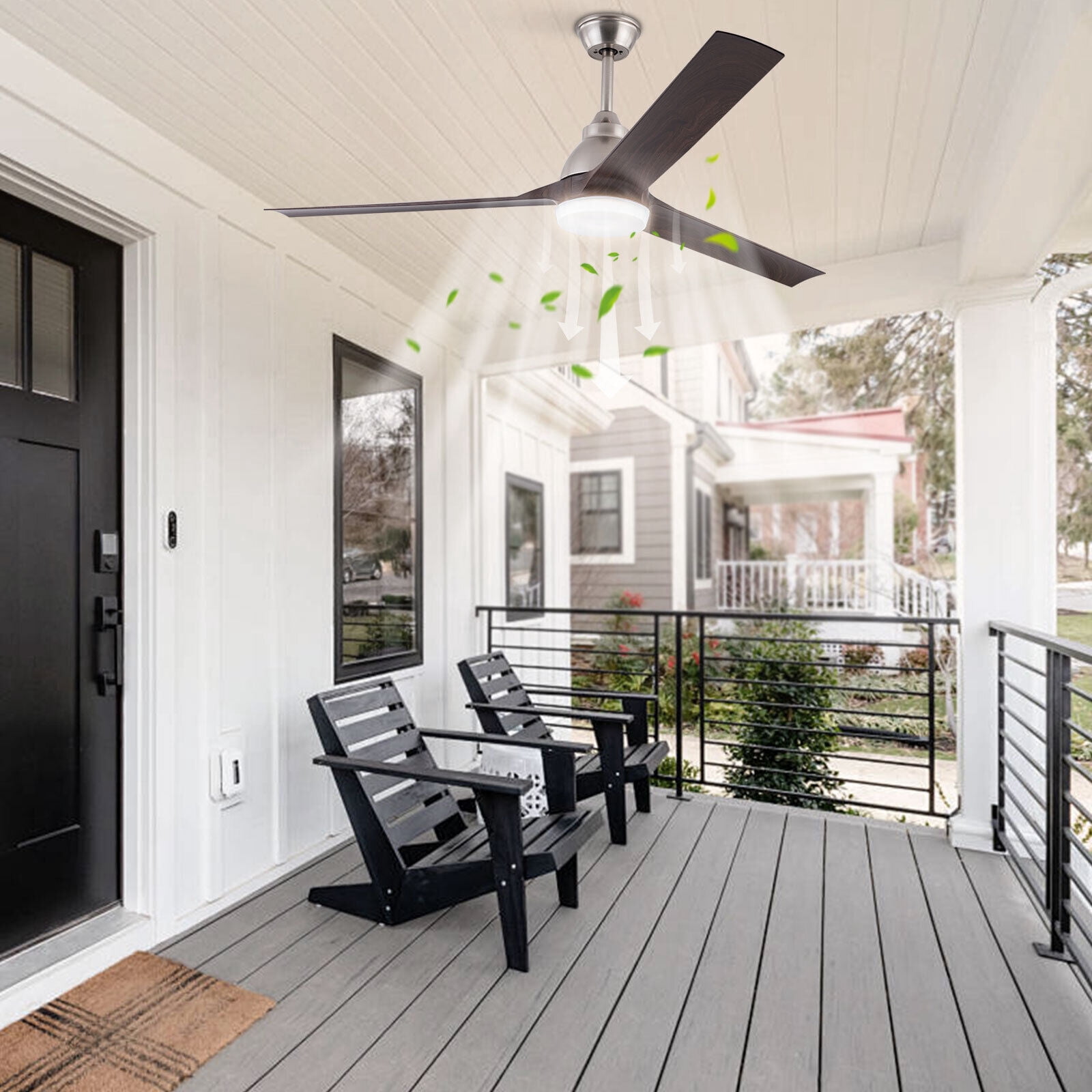 42 inch Ceiling Fan Light, Ceiling Fan Lamp, Flush Mount Ceiling Fan W ...