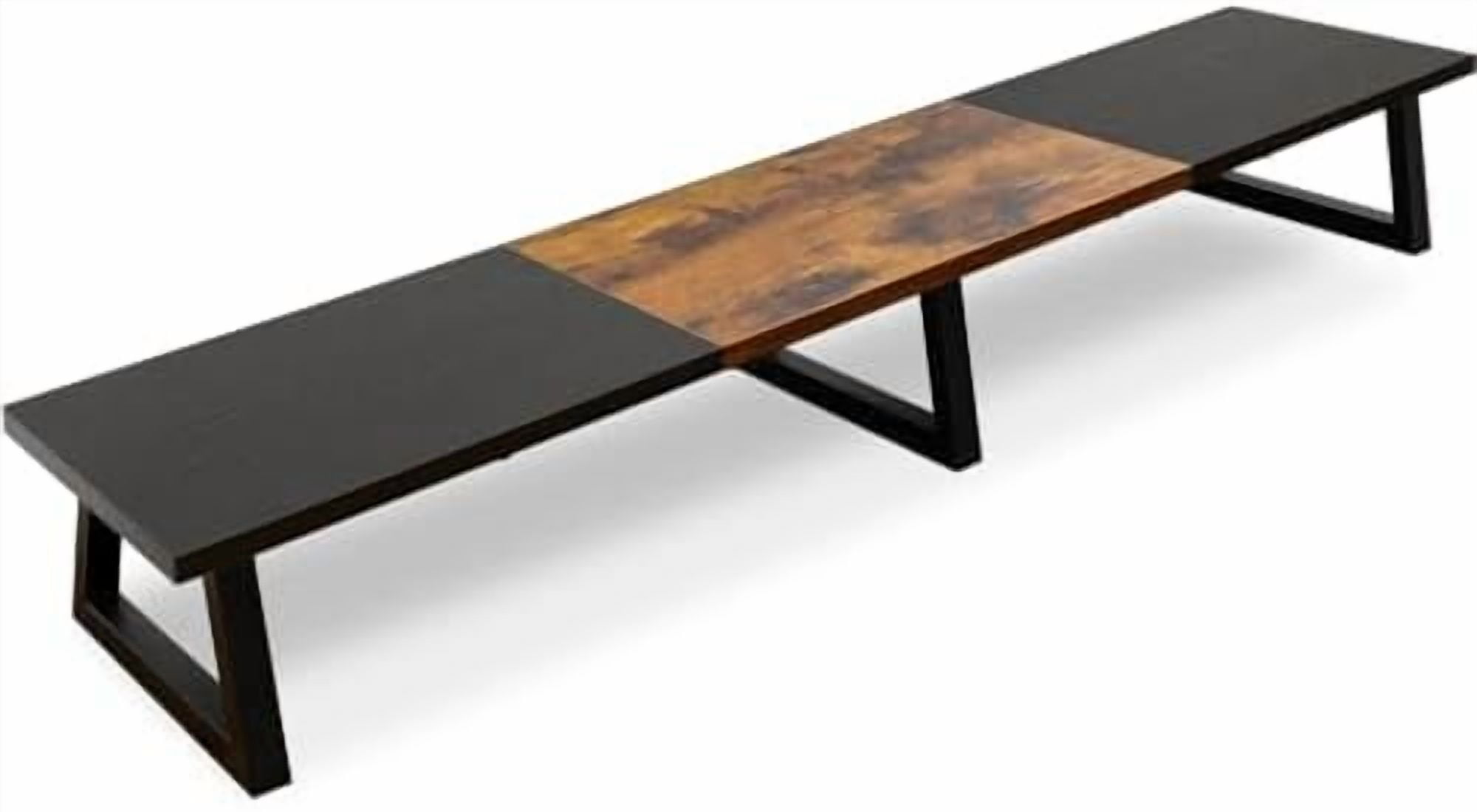 42 inch Large [Dual] [Monitor] [Riser],Rustic Brown Extra Long TV ...