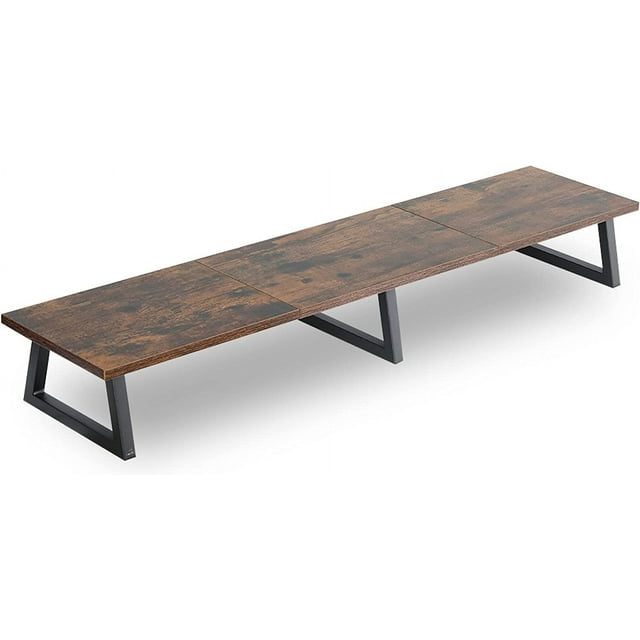 42 inch Large [Dual] [Monitor] [Riser],Rustic Brown Extra Long TV ...