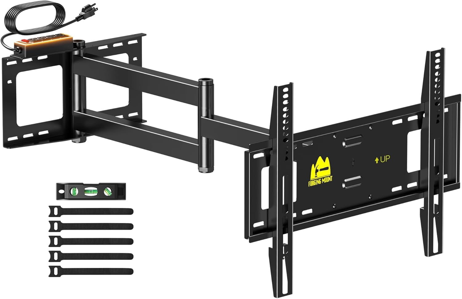 42 inch Long Arm TV Wall Mount with Power Strip, Full Motion Long ...