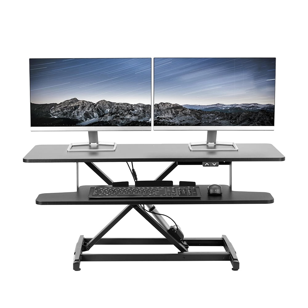 42 inch Motor Desk Converter, Height Adjustable Sit to Stand Dual ...