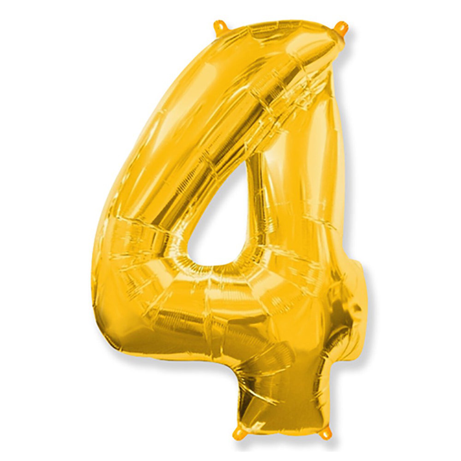 42 inch Number 4 - Gold Foil Mylar Balloon - Party Supplies Decorations ...