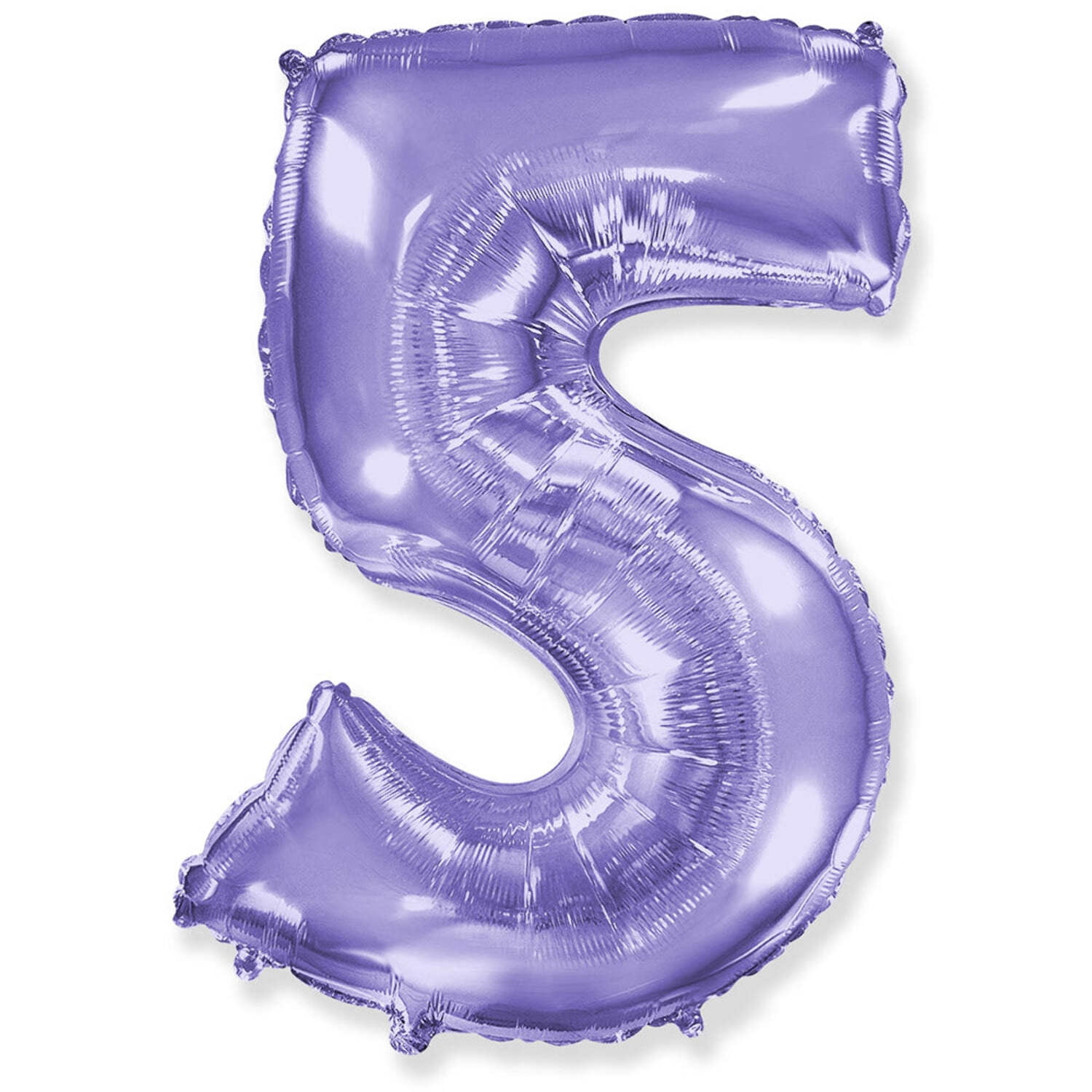 42 inch Number 5 - Party Brands - Lilac Purple Foil Mylar Balloon ...