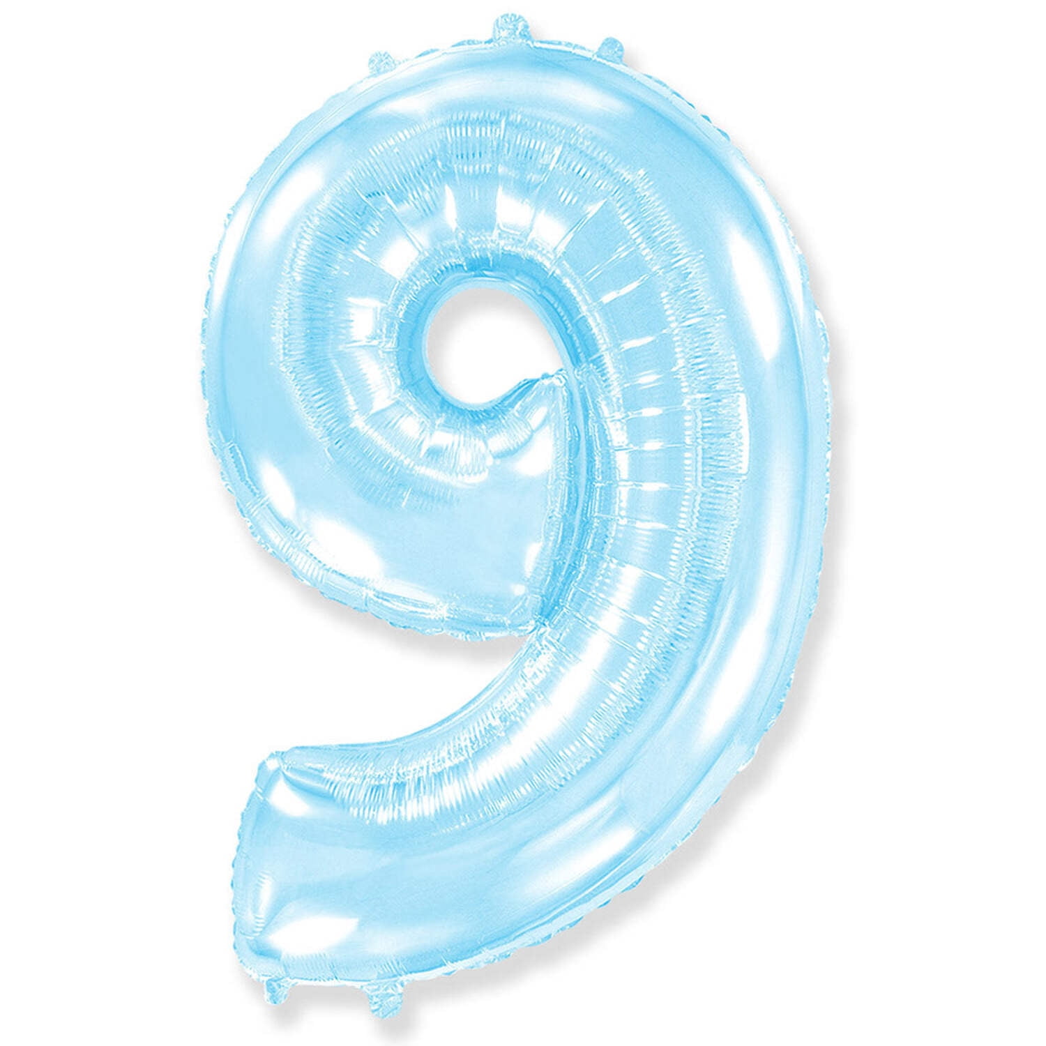 42 inch Number 9 - Party Brands - Pastel Blue Foil Mylar Balloon ...